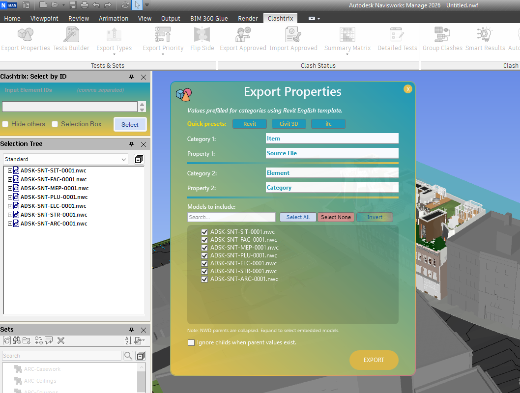 Clashtrix - Navisworks Plugin - Help File