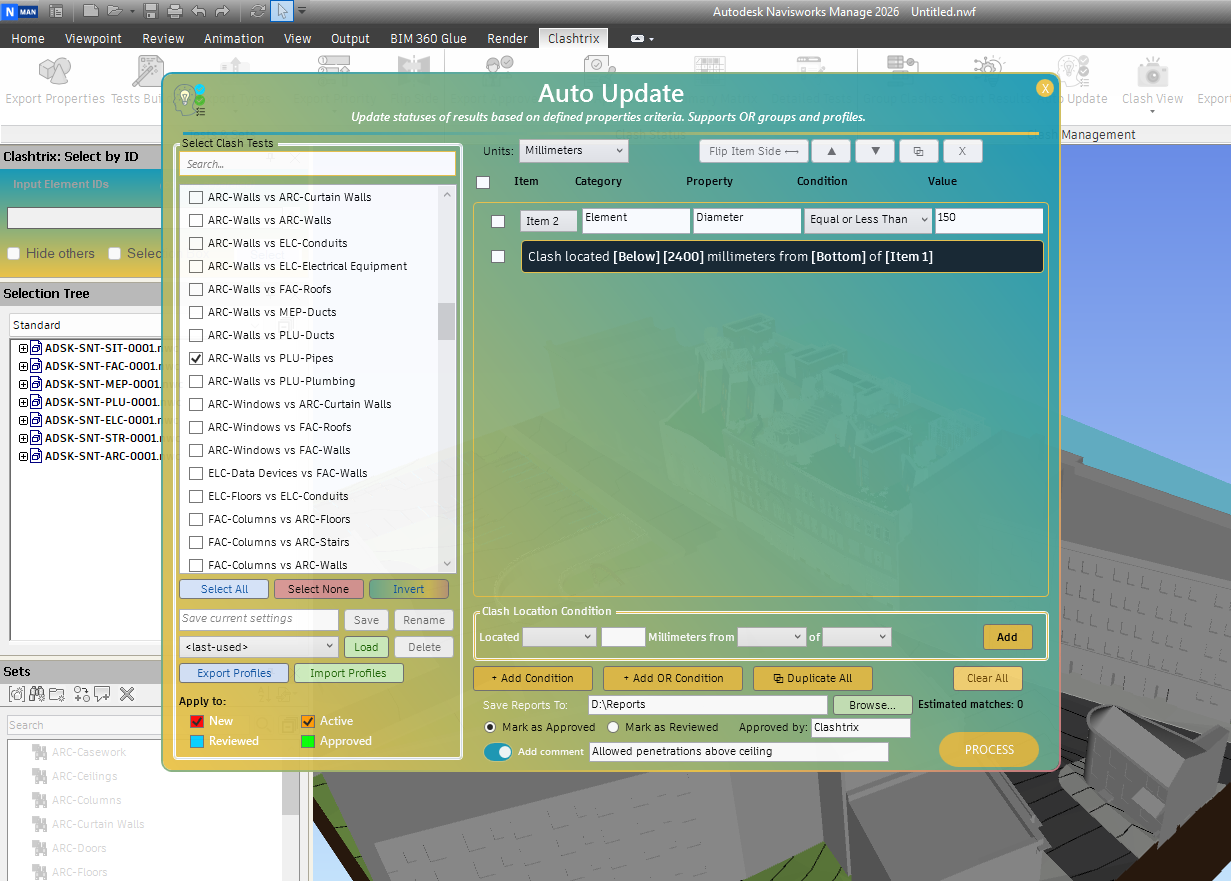 Clashtrix - Navisworks Plugin - Help File