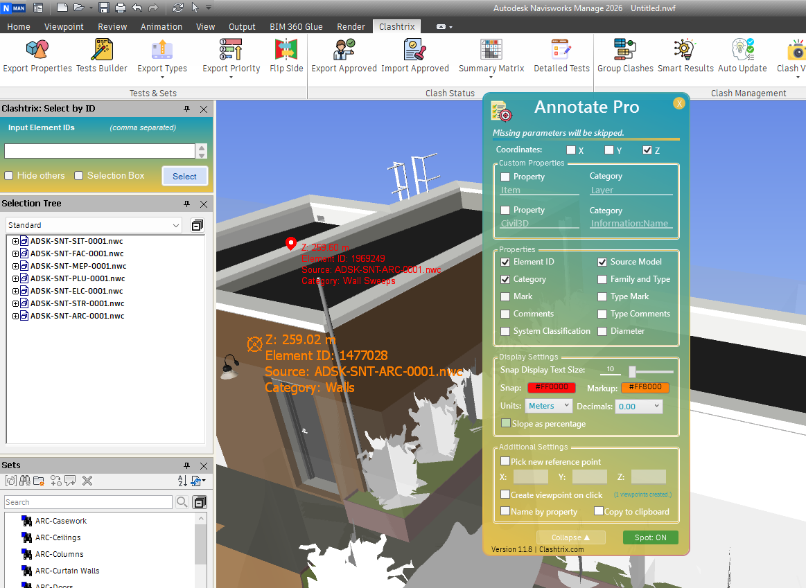 Clashtrix - Navisworks Plugin - Help File