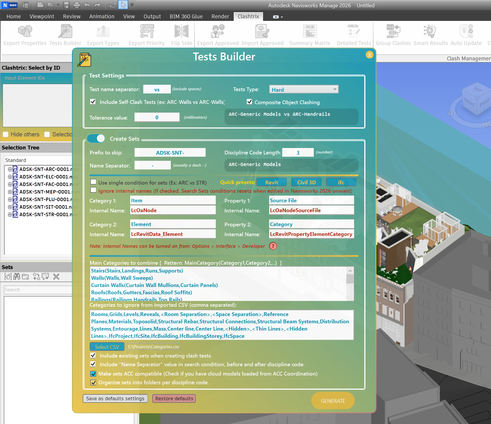 Clashtrix - Navisworks Plugin - Help File